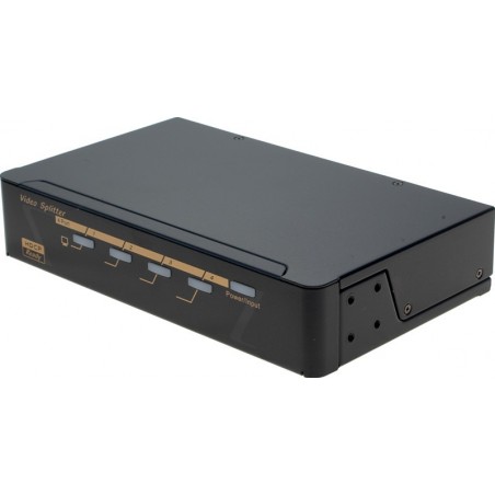 4 PORT DVI--D splitter, 1 DVI-D til 4 DVI-D